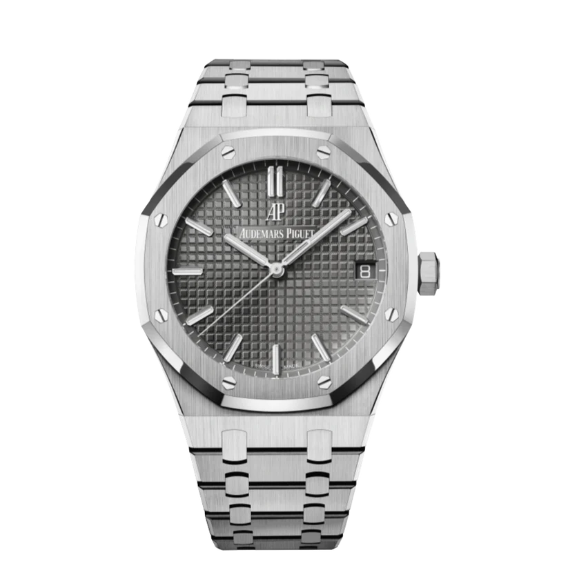 Audemars Piguet 41mm Royal Oak Gray Dial Steel Watch 15500ST