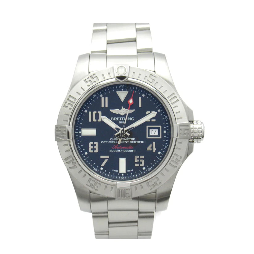 Breitling Avenger 2 45mm Seawolf Black Dial Stainless Steel Watch