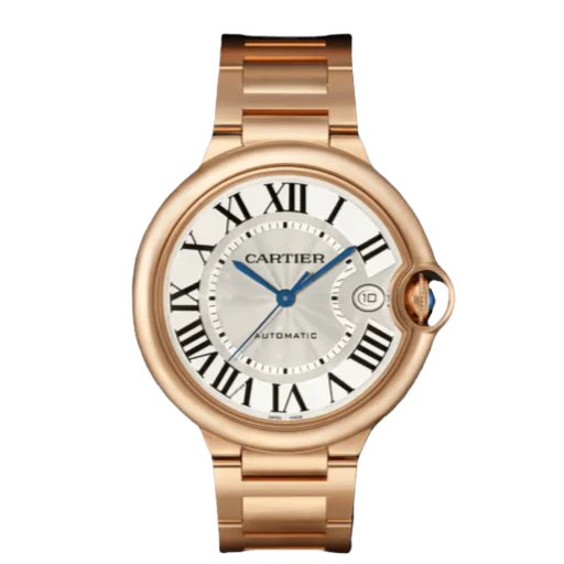 Cartier Ballon Bleu 40mm 18k Rose Gold White Dial Watch