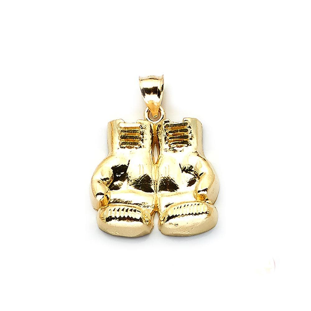 10K Yellow Gold Boxing Gloves Pendant - Jawa Jewelers